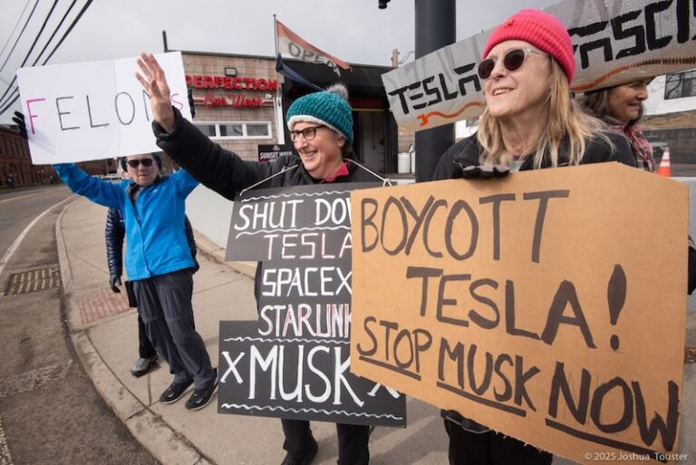 LETTER: More Than 100 Join Tesla Takedown Protest in Watertown ...