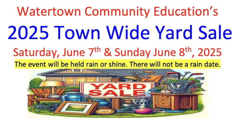 Registration Open for 2025 Watertown Town Wide Yard Sale | Watertown News